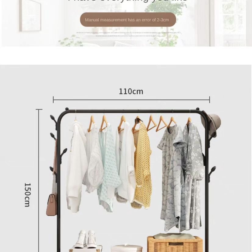 Single Pole Clothing Rack With Lower Storage Shelf - Lyns Planet ...